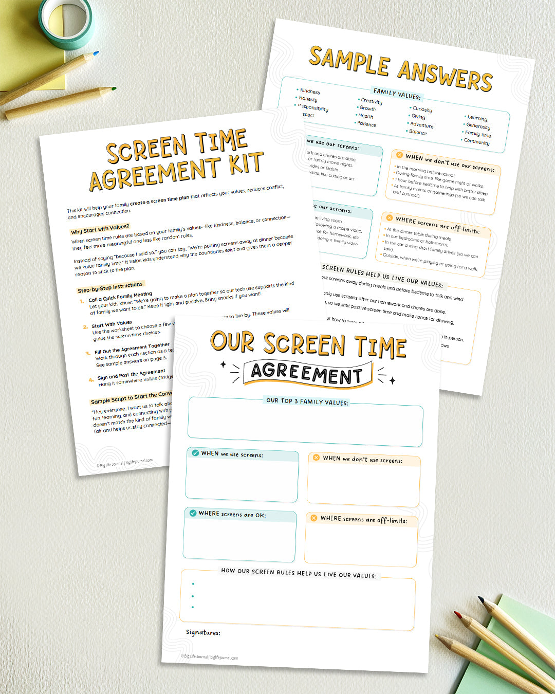 Screen Time Balance Kit + Screen Time Toolkit for Teens Bundle – Big ...