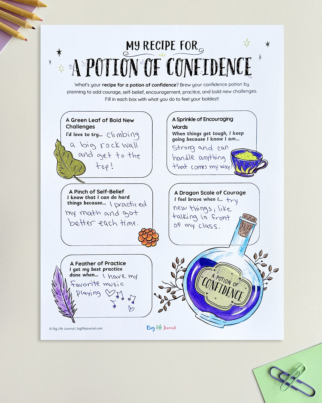 Confidence & Self-Esteem Kit PDF (ages 5-11) – Big Life Journal