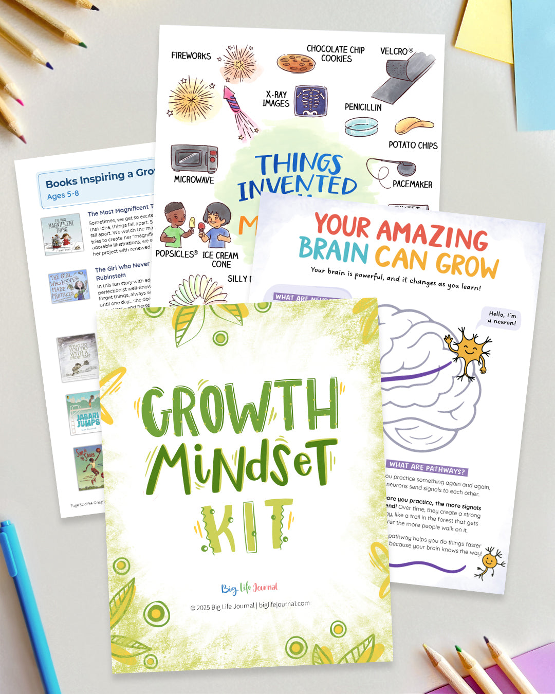 Growth Mindset Printables Kit PDF (ages 5-11) – Big Life Journal
